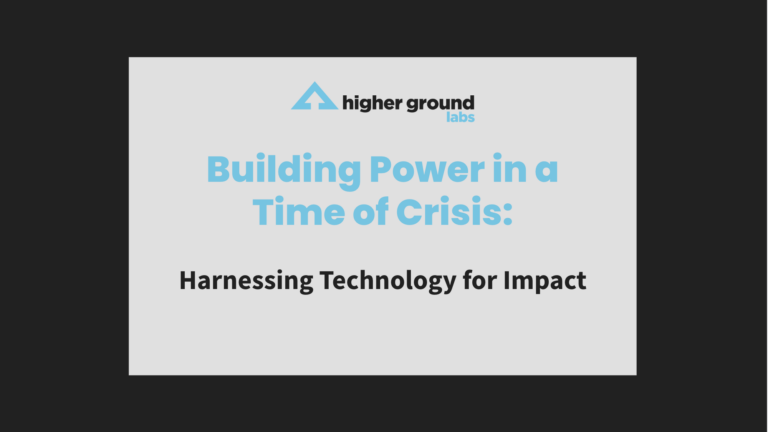 We’re in the business of saving democracy. - Higher Ground Labs